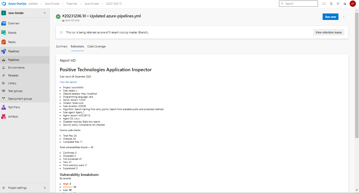 PT Application Inspector - Visual Studio Marketplace